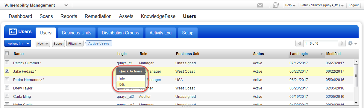 How to reset a user's password if the user has forgotten the password