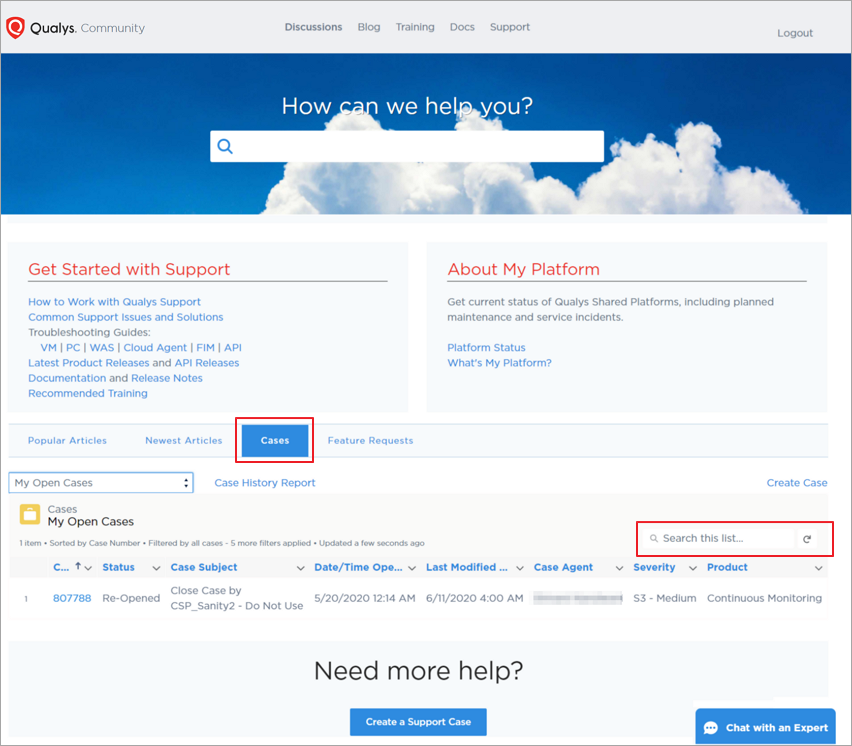 Qualys Customer Support Portal: Access and Usage