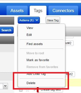 How to delete an Asset Tag