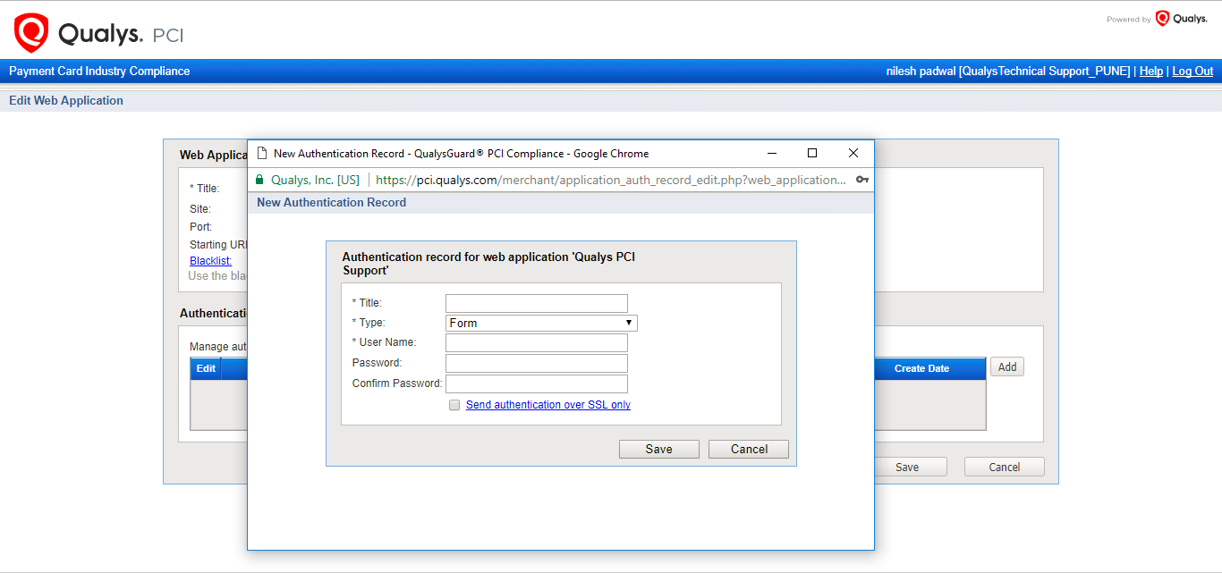 PCI | How to add web applications and configure web application scan.
