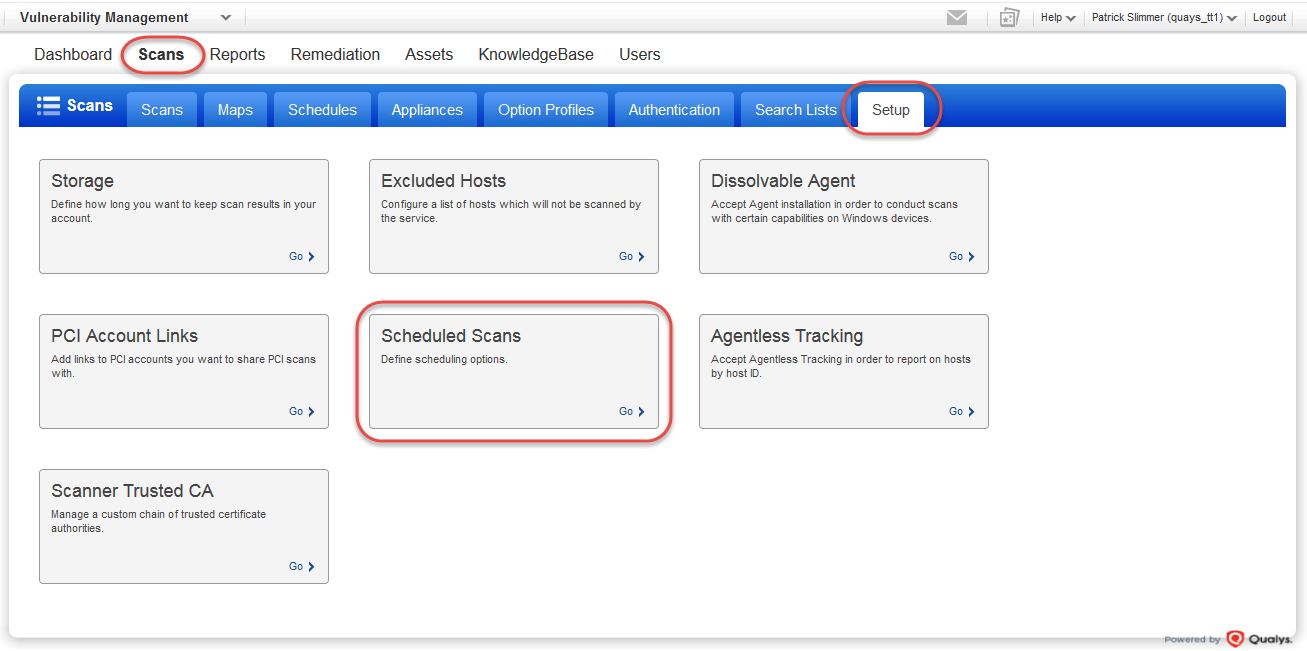How to configure continuous scanning