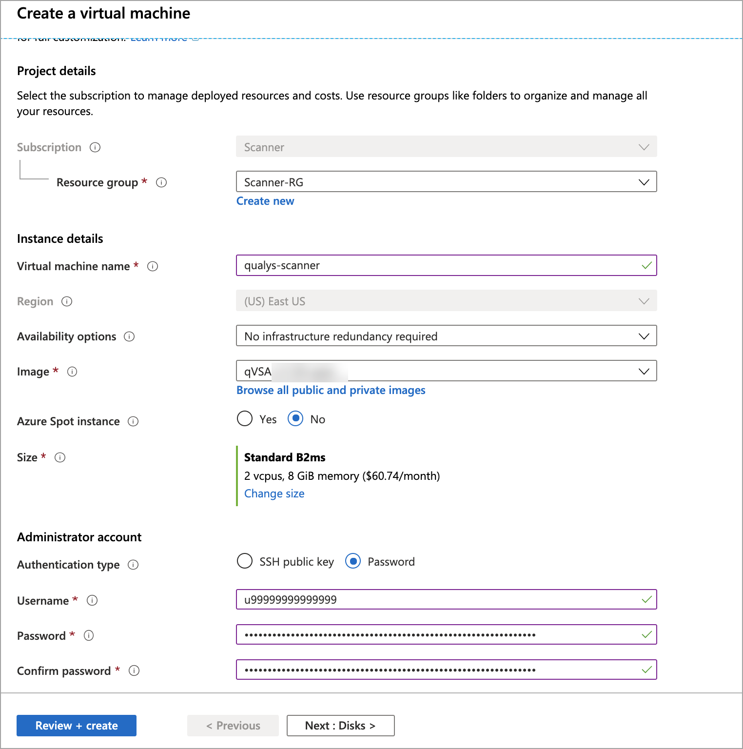 Scanning in Microsoft Azure using Azure Resource Manager