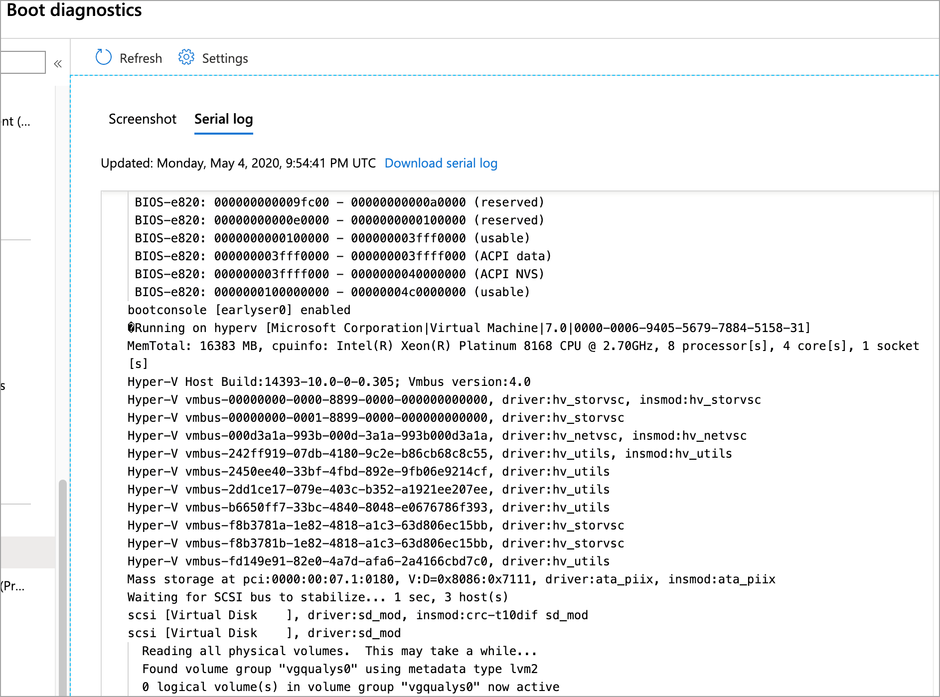 Scanning in Microsoft Azure using Azure Resource Manager