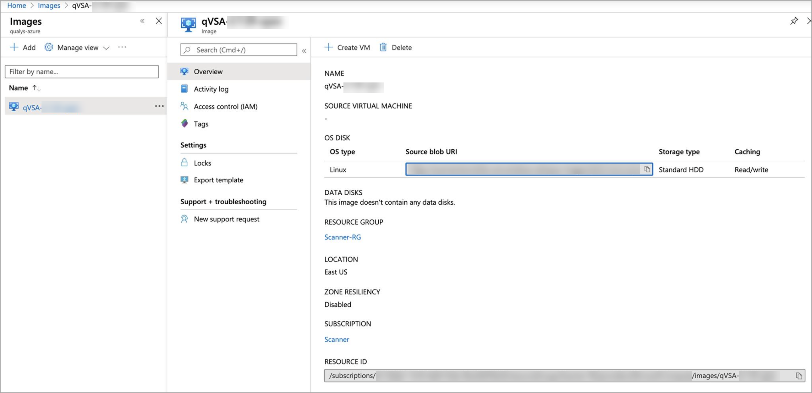 Scanning in Microsoft Azure using Azure Resource Manager