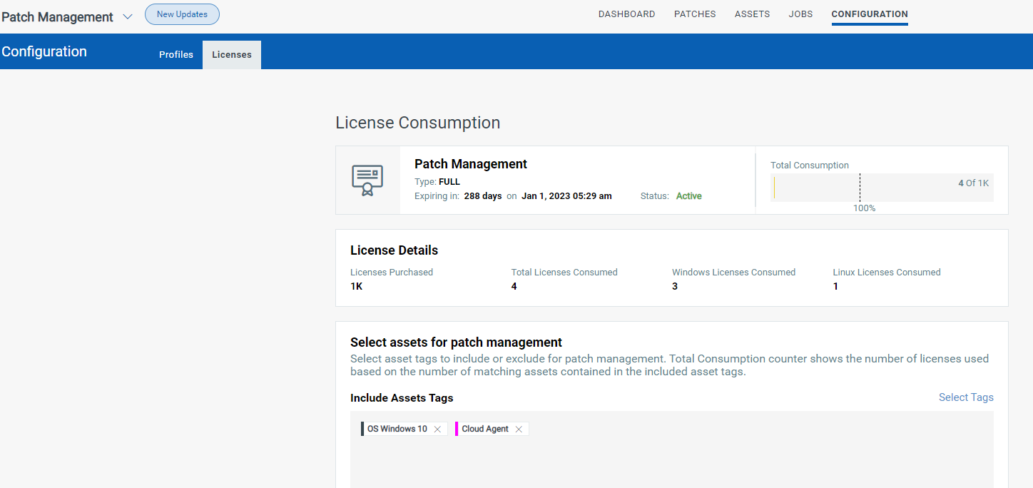 How to identify asset/agent is activated for Patch Management (PM)