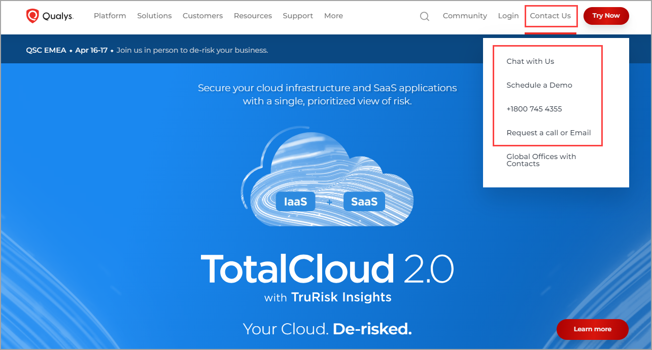 How to contact Qualys Support?