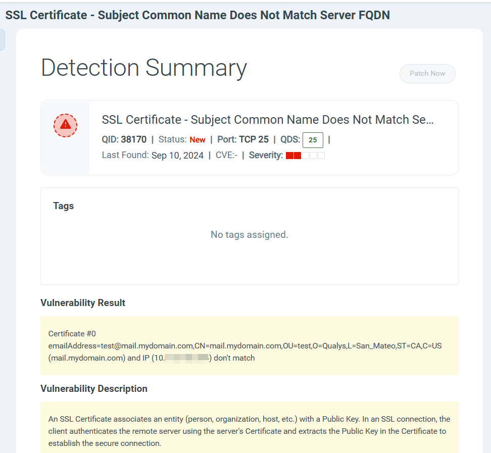 Understanding and Resolving QID 38170 – SSL Certificate Common Name Mismatch