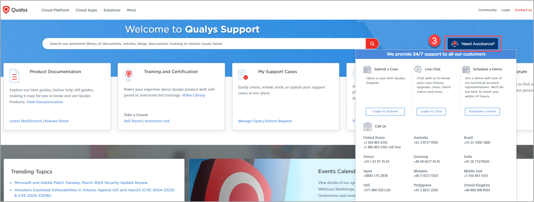 How to contact Qualys Support?
