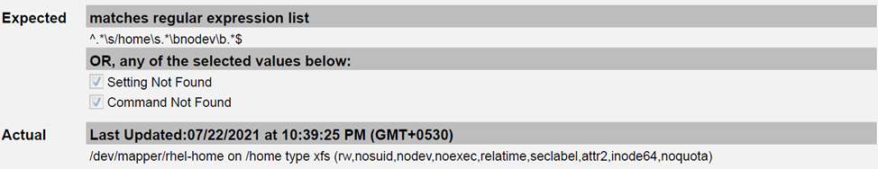 PC/ PA/ SCA Controls Evaluation with Regular Expressions