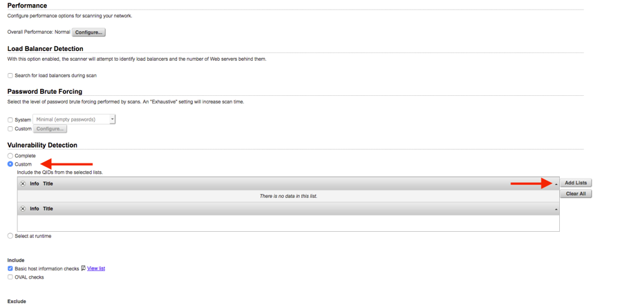 How to create a static search list and add this to an Option Profile