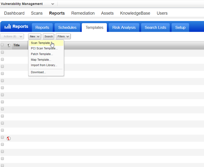 Information gathering QID based report for open ports