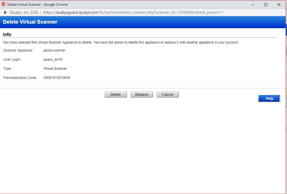 How to decommission Qualys Virtual Scanner from Azure