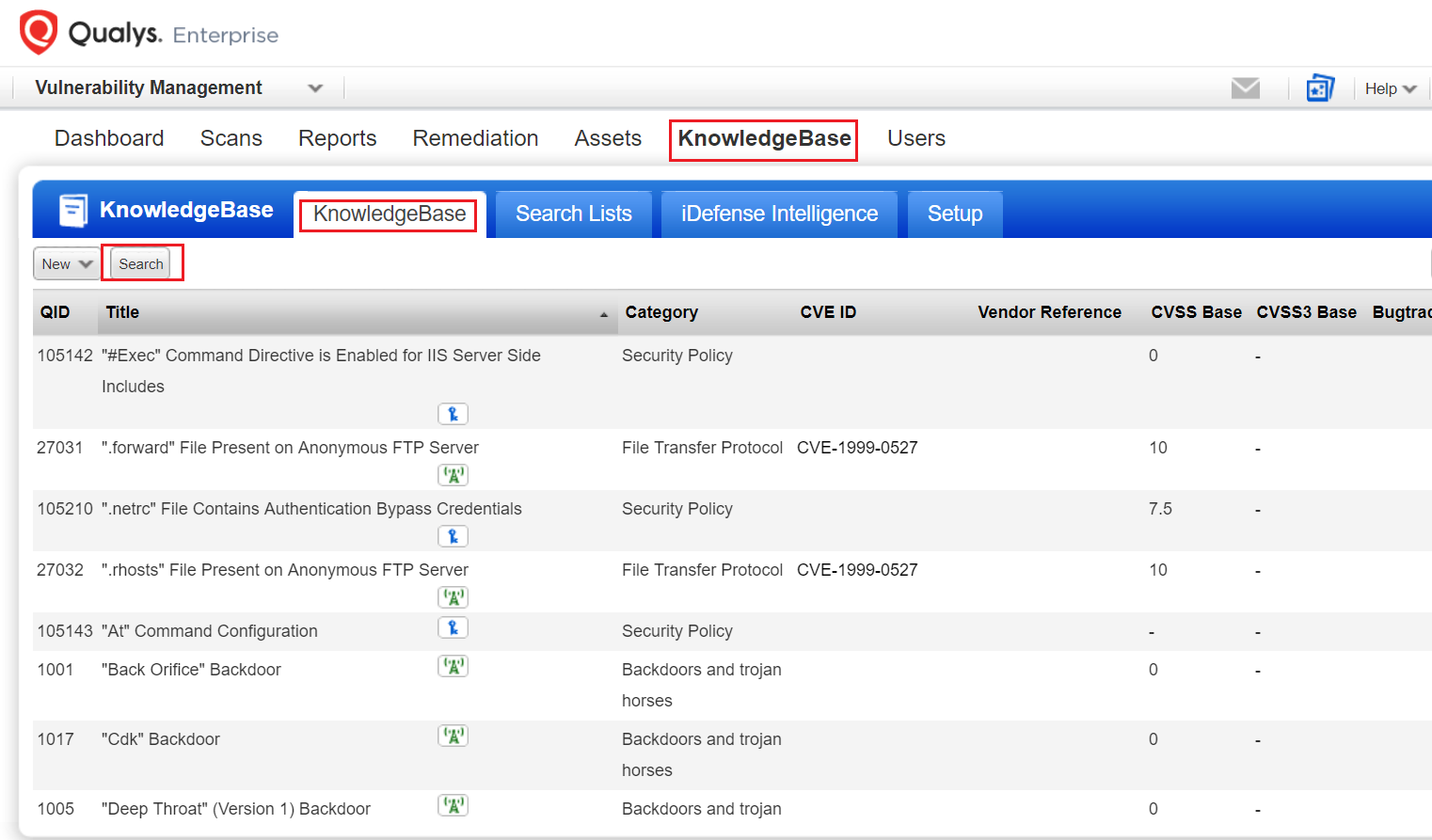 How to check if a QID is available for CVE ID?