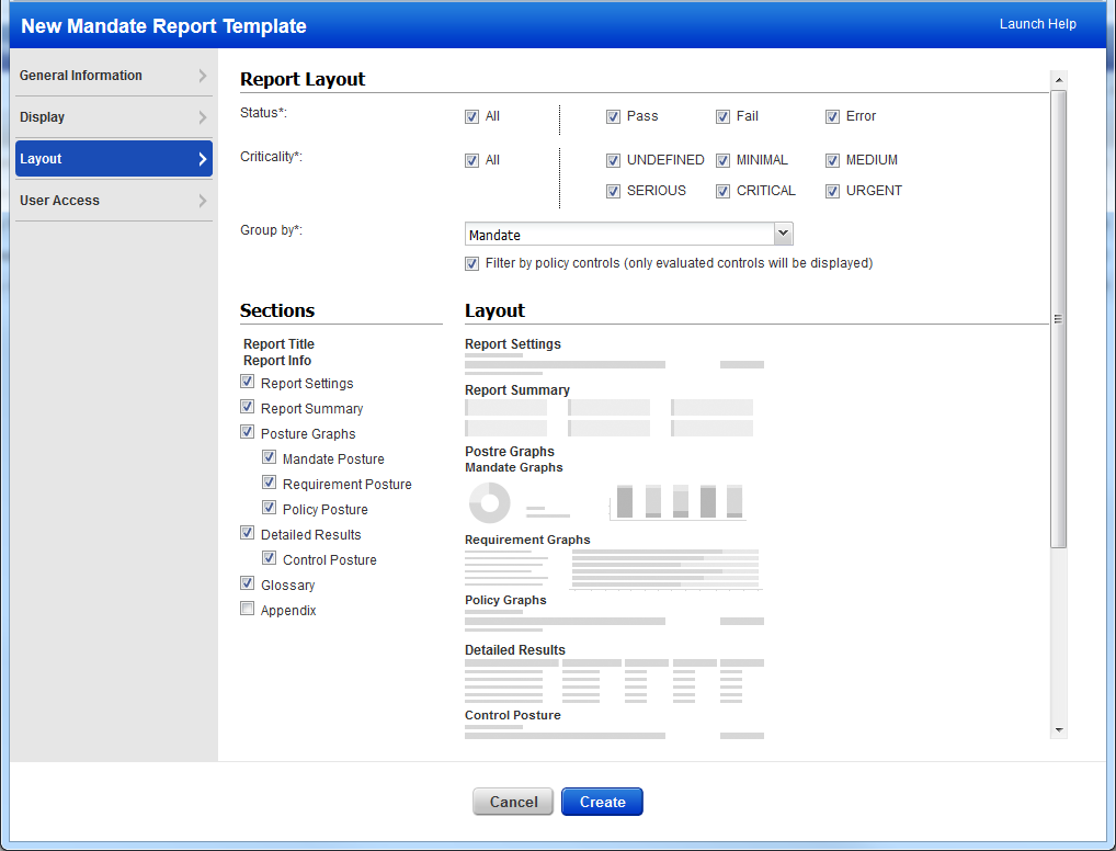 How to create mandate based reports