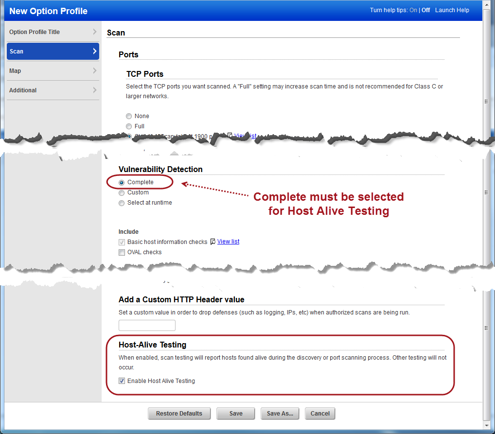 How to run a Host Alive Test