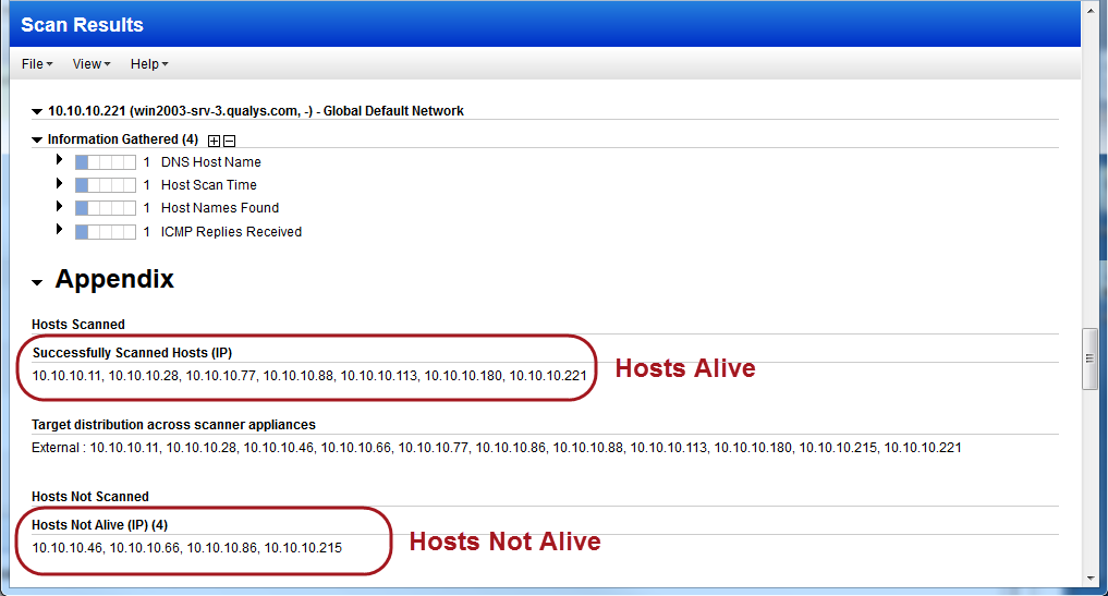 How to run a Host Alive Test