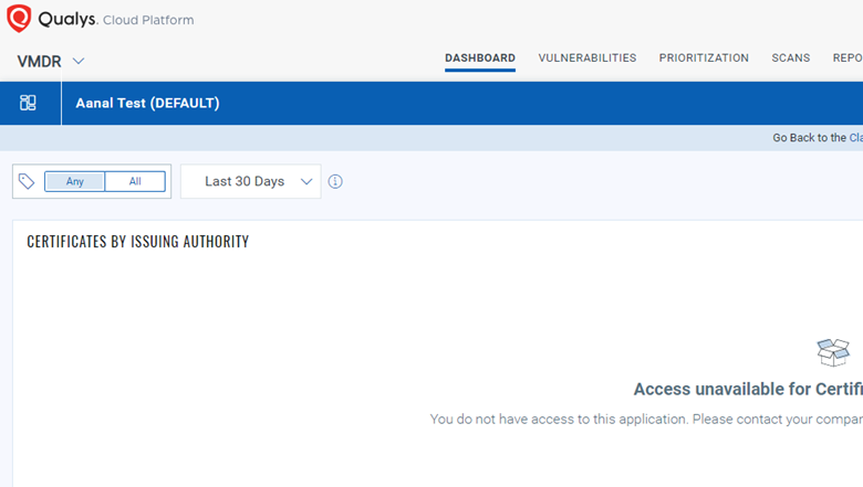 Qualys Customer Portal
