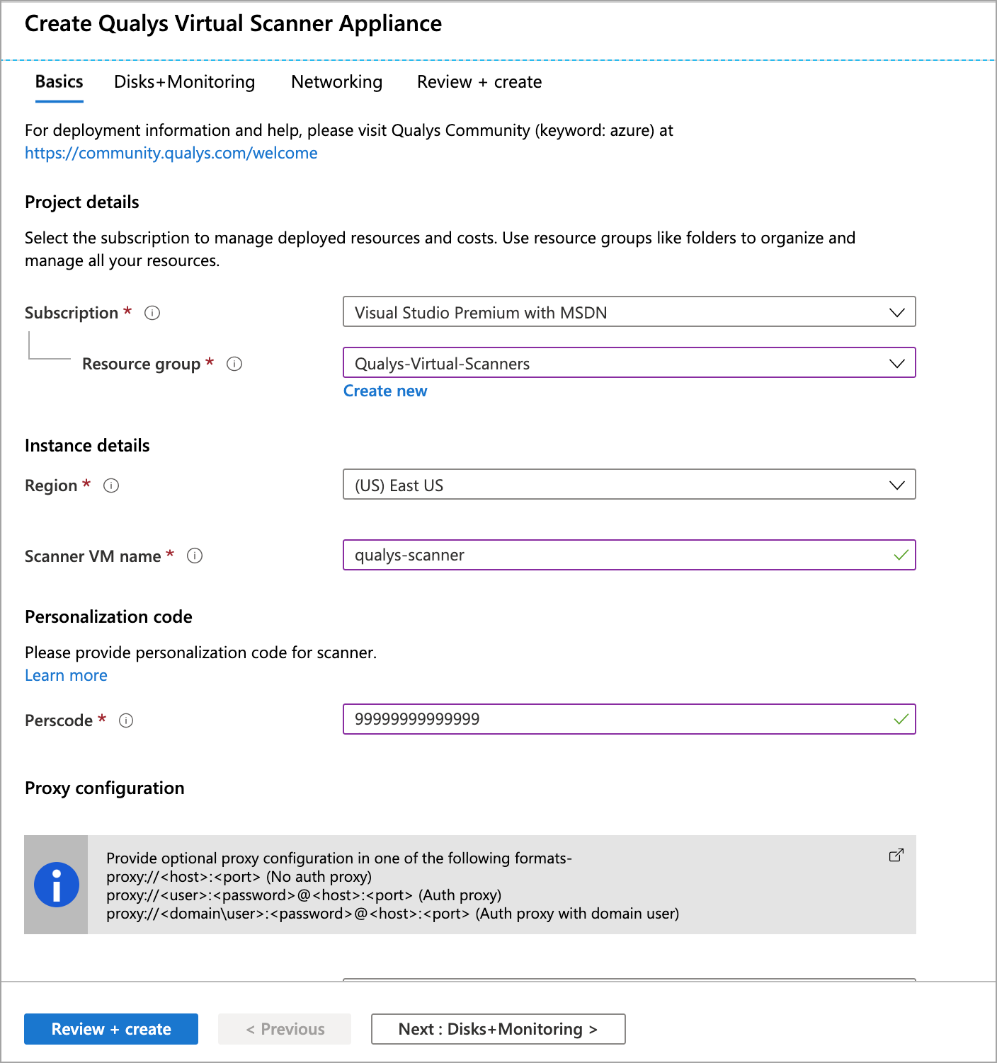 Scanning in Microsoft Azure using Azure Resource Manager