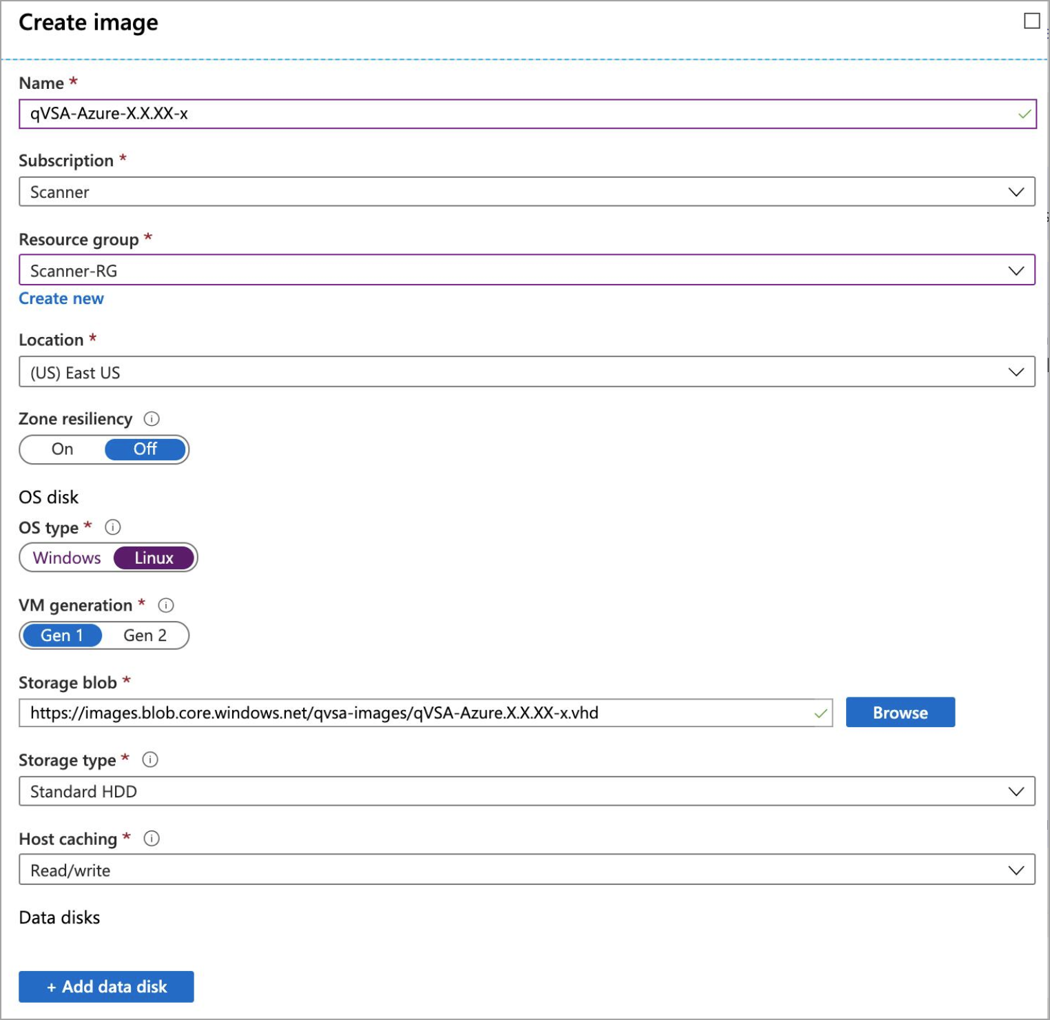 Scanning in Microsoft Azure using Azure Resource Manager