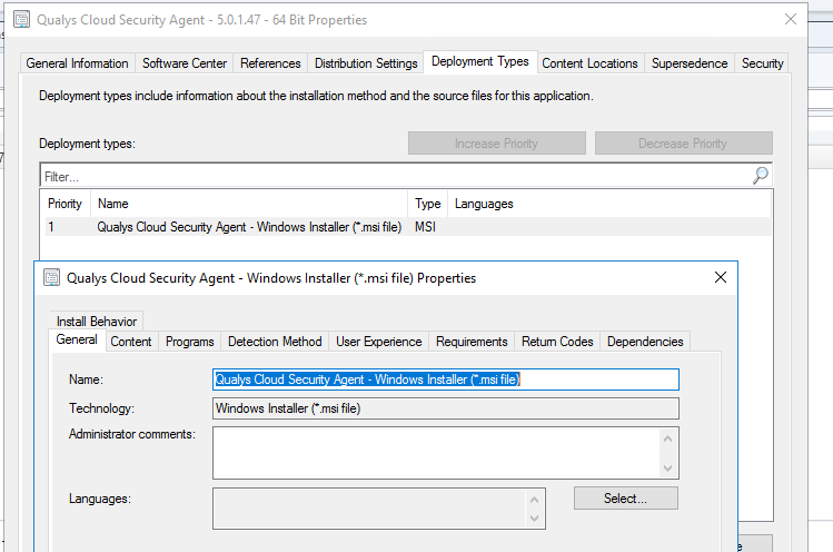 Deploy Qualys Windows Cloud Agent with Configuration Manager