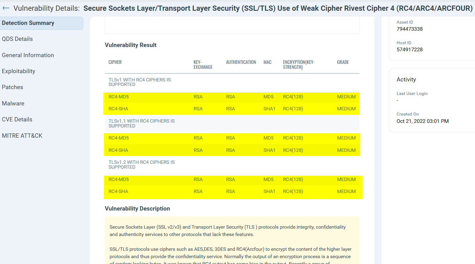 Understanding QID 38601 – Use of Weak Cipher (RC4/ARC4/ARCFOUR) in SSL ...