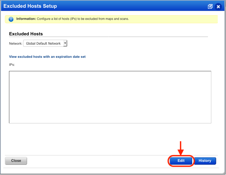 Exclude IPs from scans in Qualys